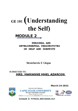 Strawberrie F. Llegue BEED 1B Movement Enchancement PE 101 Module 2 - PE 101 MOVEMENT ...