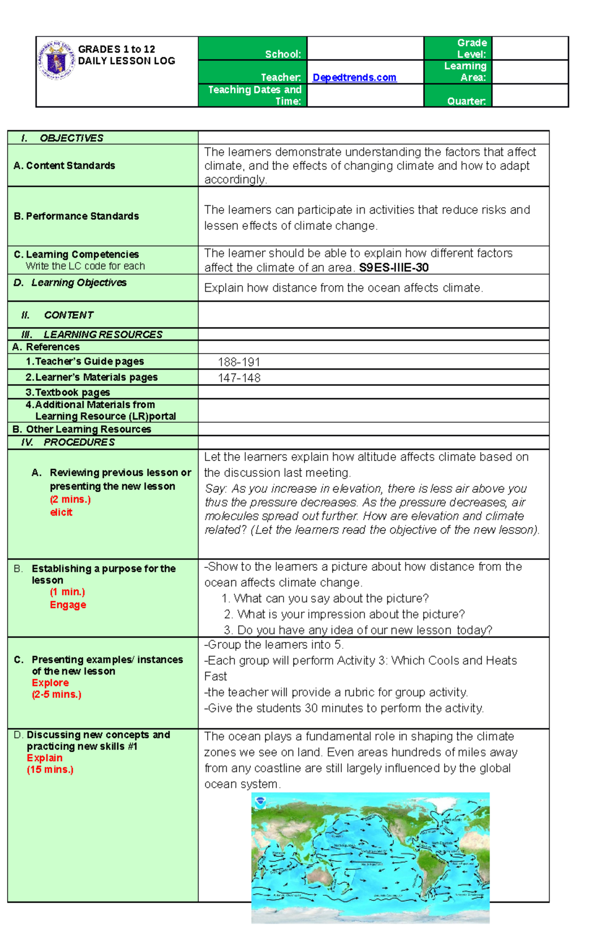 Science 9-DDL16 - GRADES 1 to 12 DAILY LESSON LOG School: Grade Level ...
