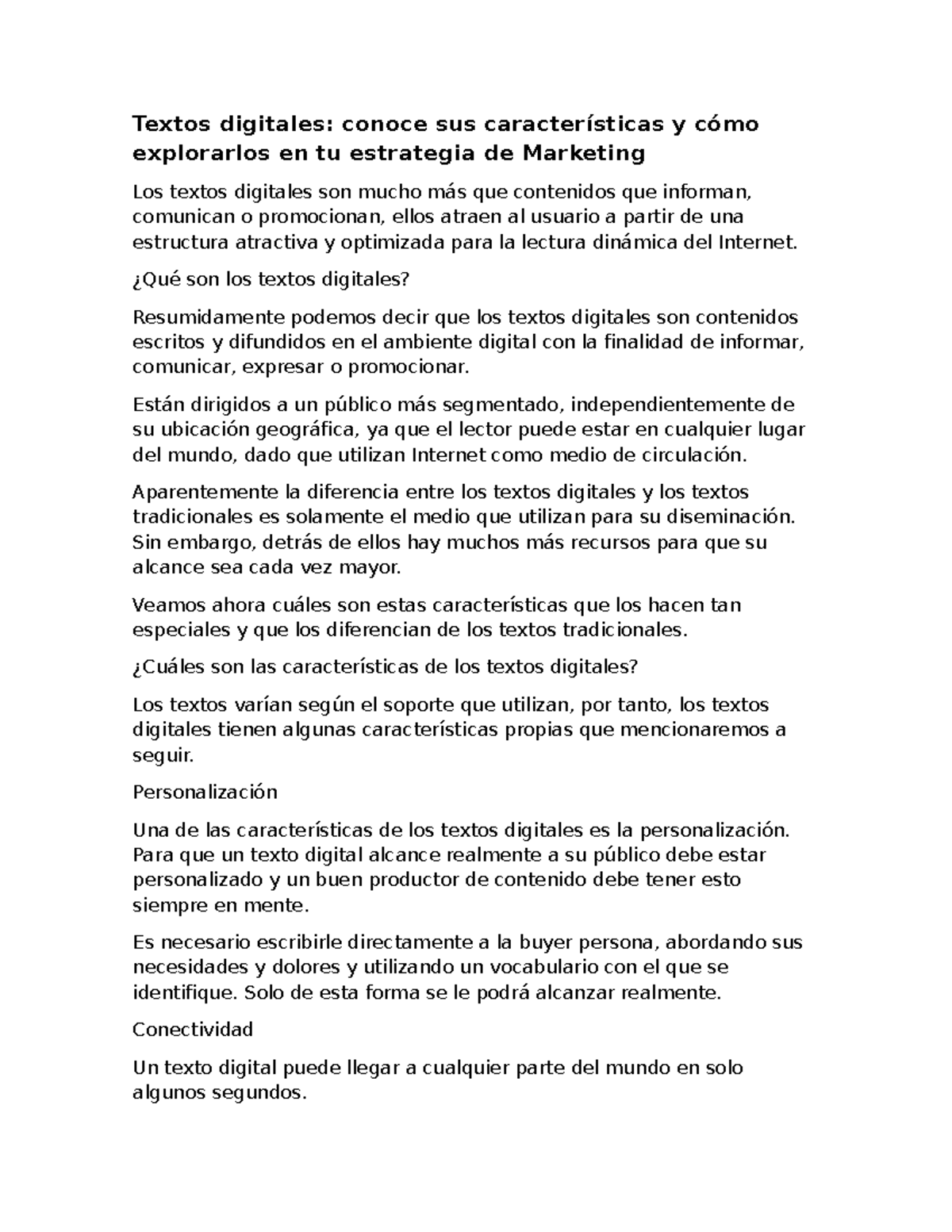 Texto digital - Textos digitales: conoce sus características y cómo ...