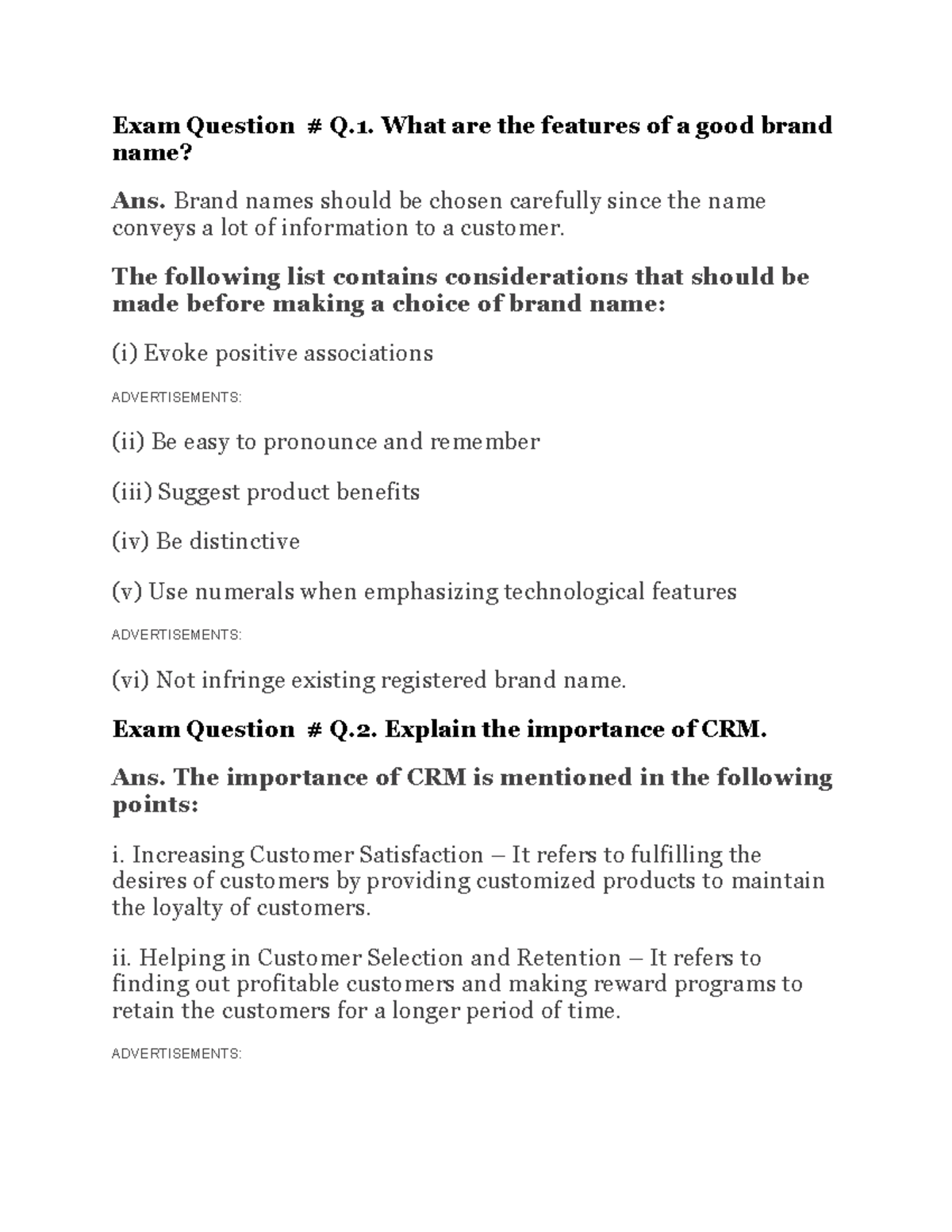 Exam Questions - EXAM PRACTICE - Exam Question # Q. What are the ...