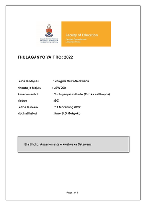 CAPS FET SAL Setswana GR 10-12 Web 65EE - - Studocu