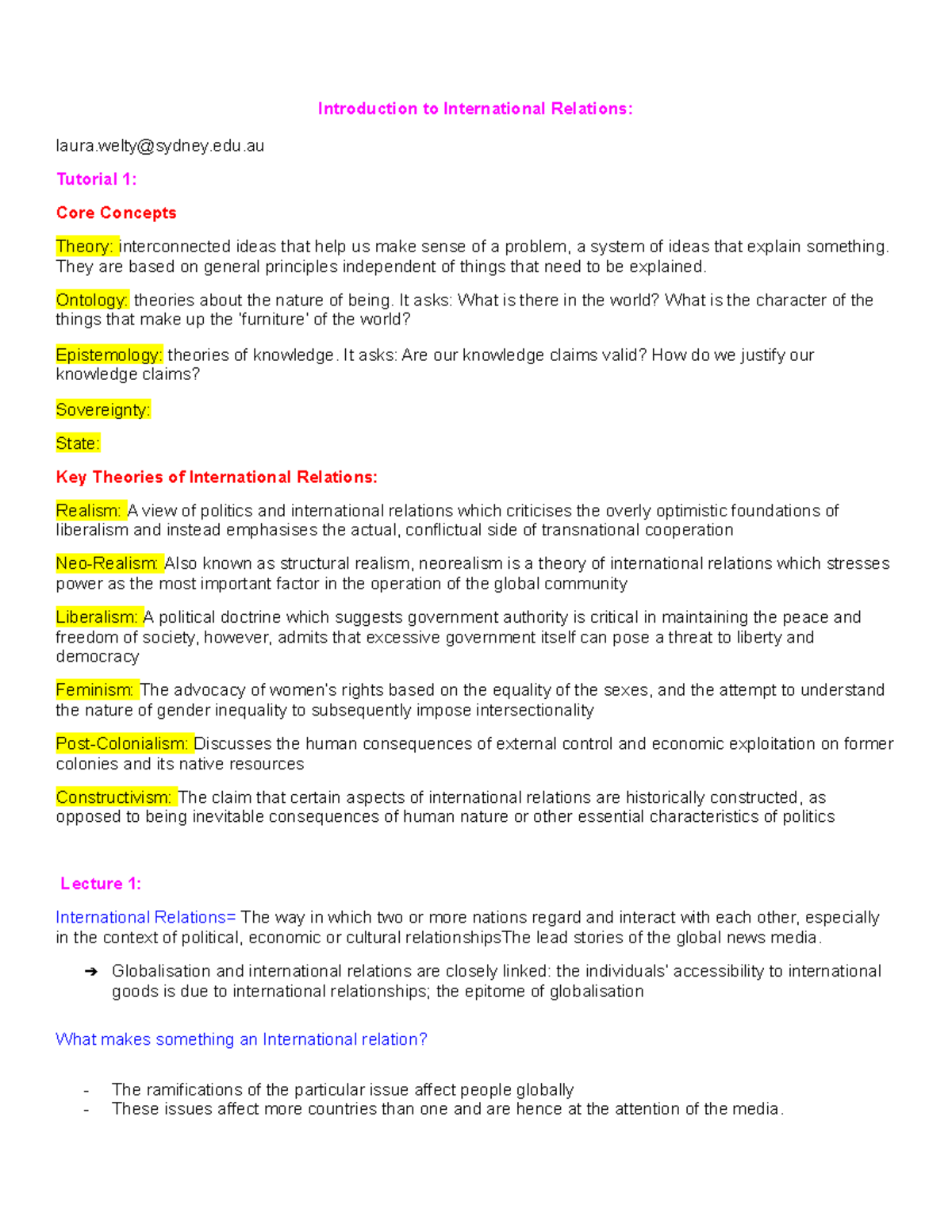 Introduction to International Relations - Introduction to International ...