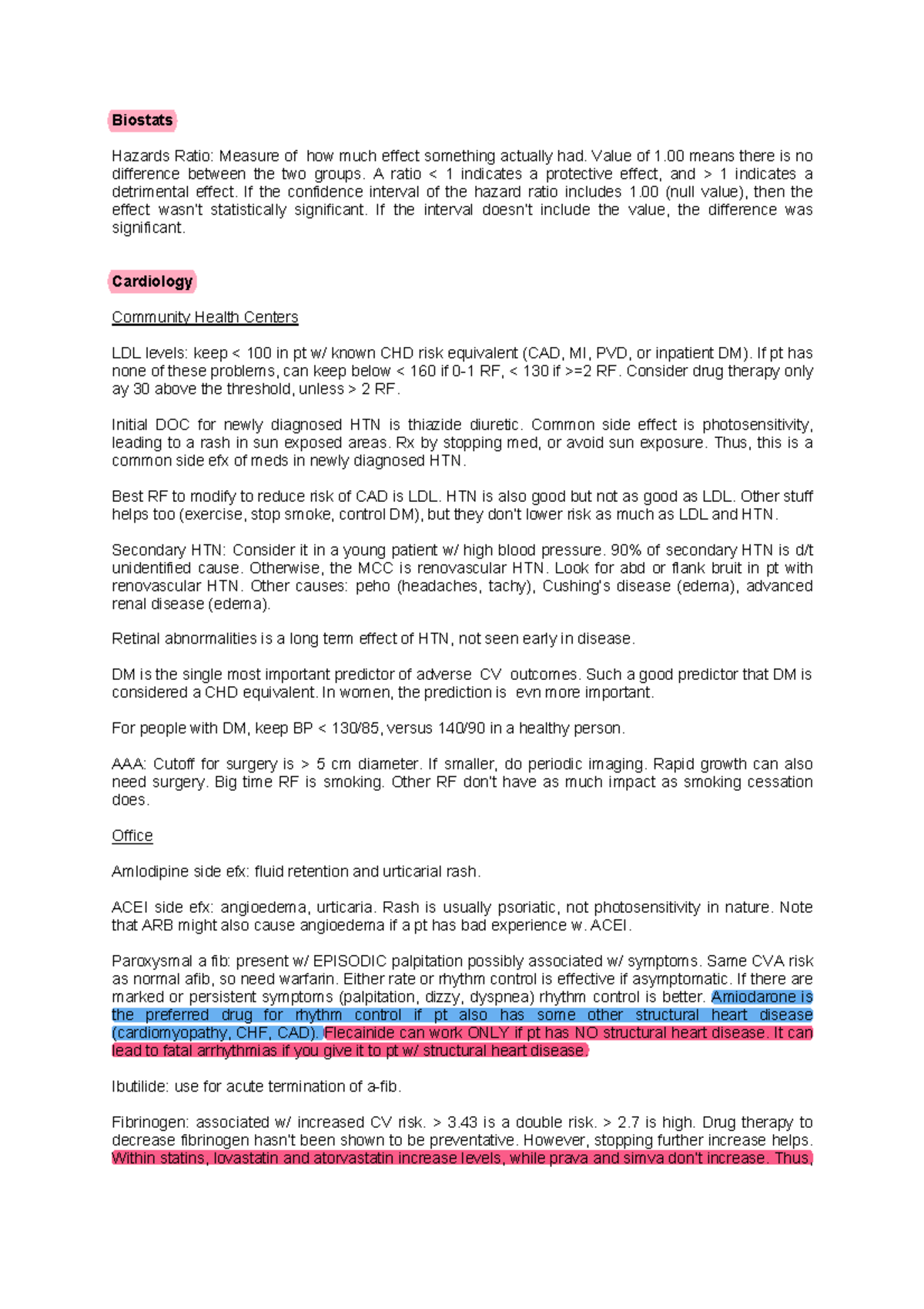 Usmle world step 3 high yield notes 90 pages - Biostats Hazards Ratio ...