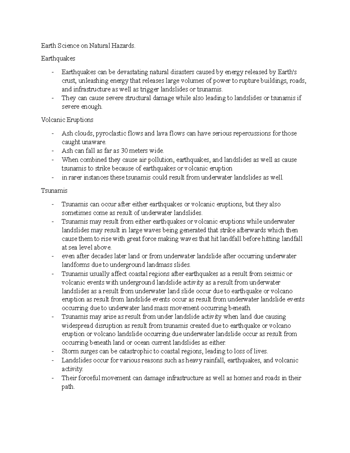Earth Science Notes 1 - An investigation of the impact of society on ...