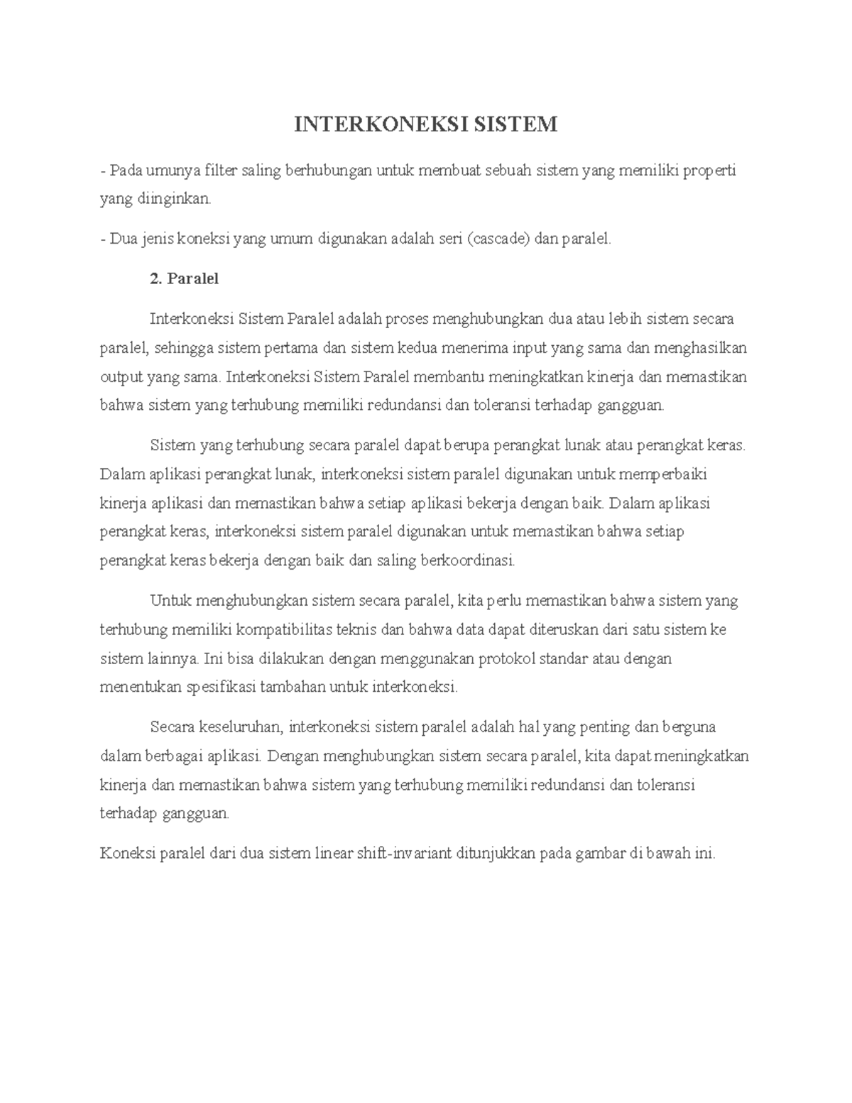 Materi tentang Interkoneksi Sistem Paralel PSD - INTERKONEKSI SISTEM ...