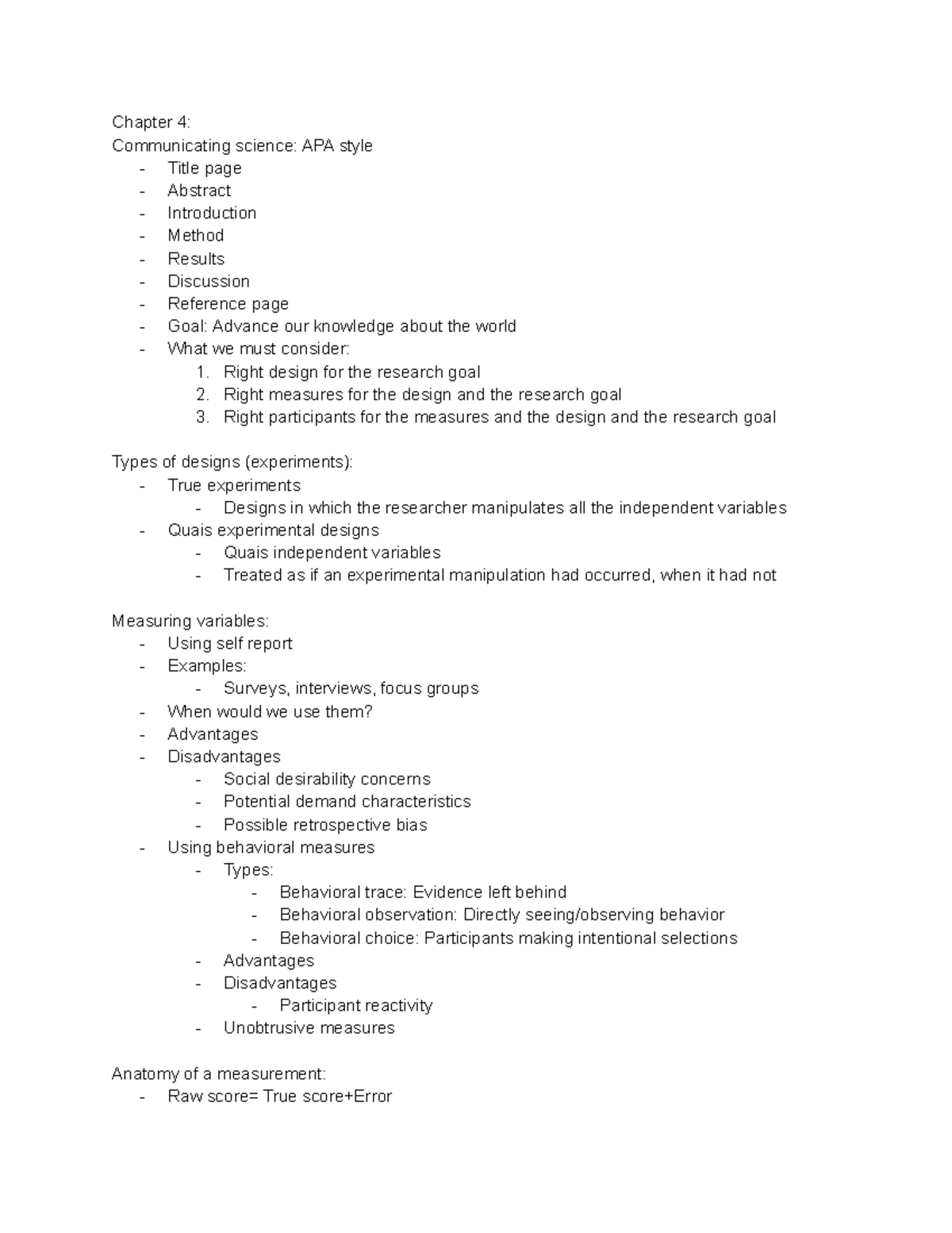 Week 3 - Lecture notes 3 - Chapter 4: Communicating science: APA style ...