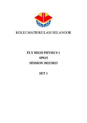 Formula PSPM SP025 - physics - Studocu