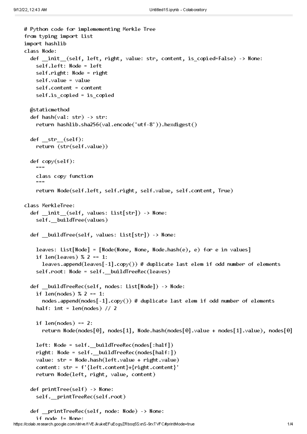 Blockchain exp 3 - 9/12/22, 12:43 AM Untitled15 - Colaboratory - Studocu
