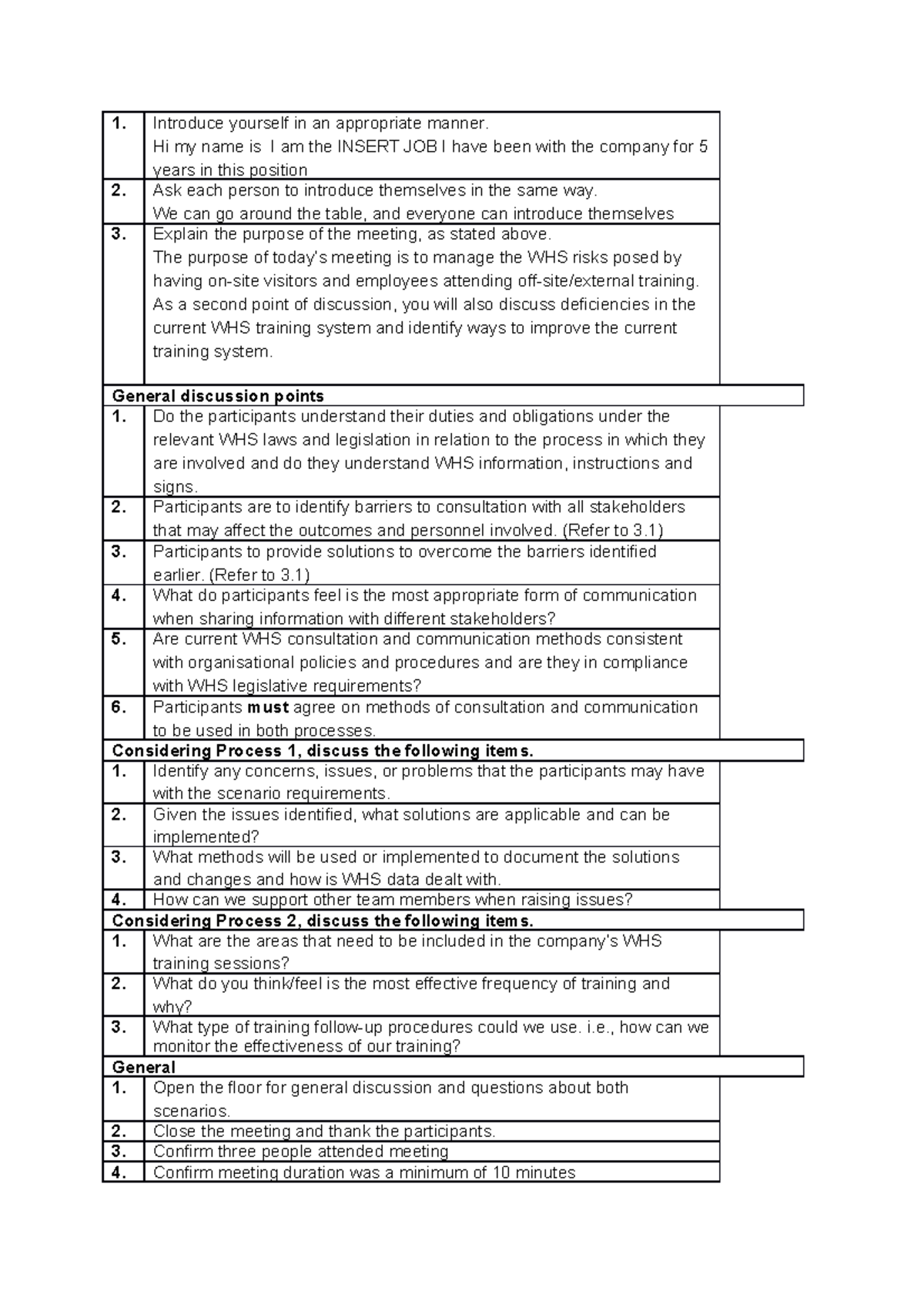 Transcript with questions - Introduce yourself in an appropriate manner. Hi my name is I am the ...