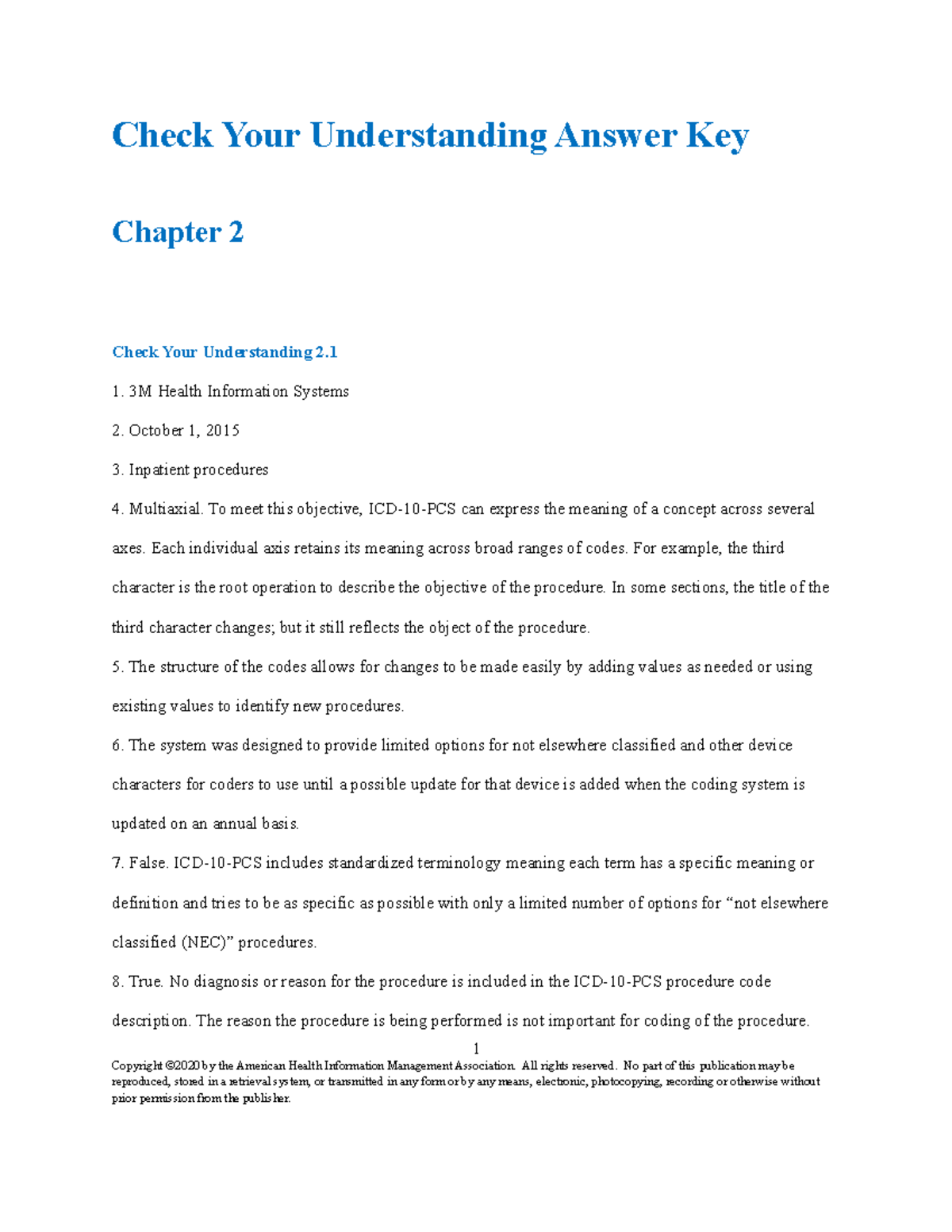 Ch02.CYU - Answer Key - Check Your Understanding Answer Key Chapter 2 ...