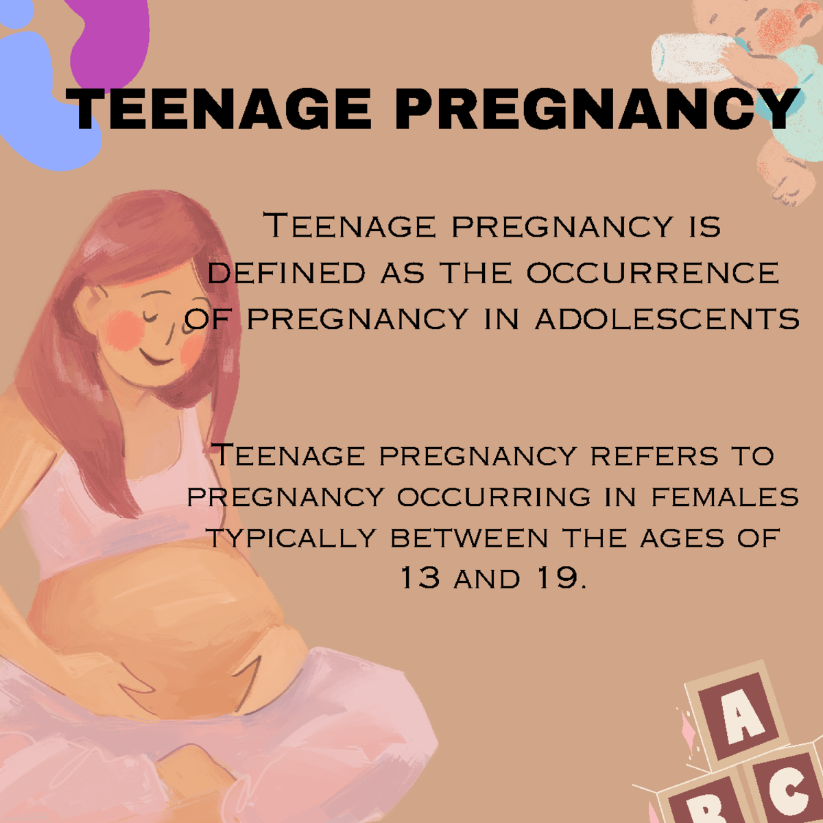 Teenage pregnancy - material - TEENAGE PREGNANCY Teenage pregnancy is ...