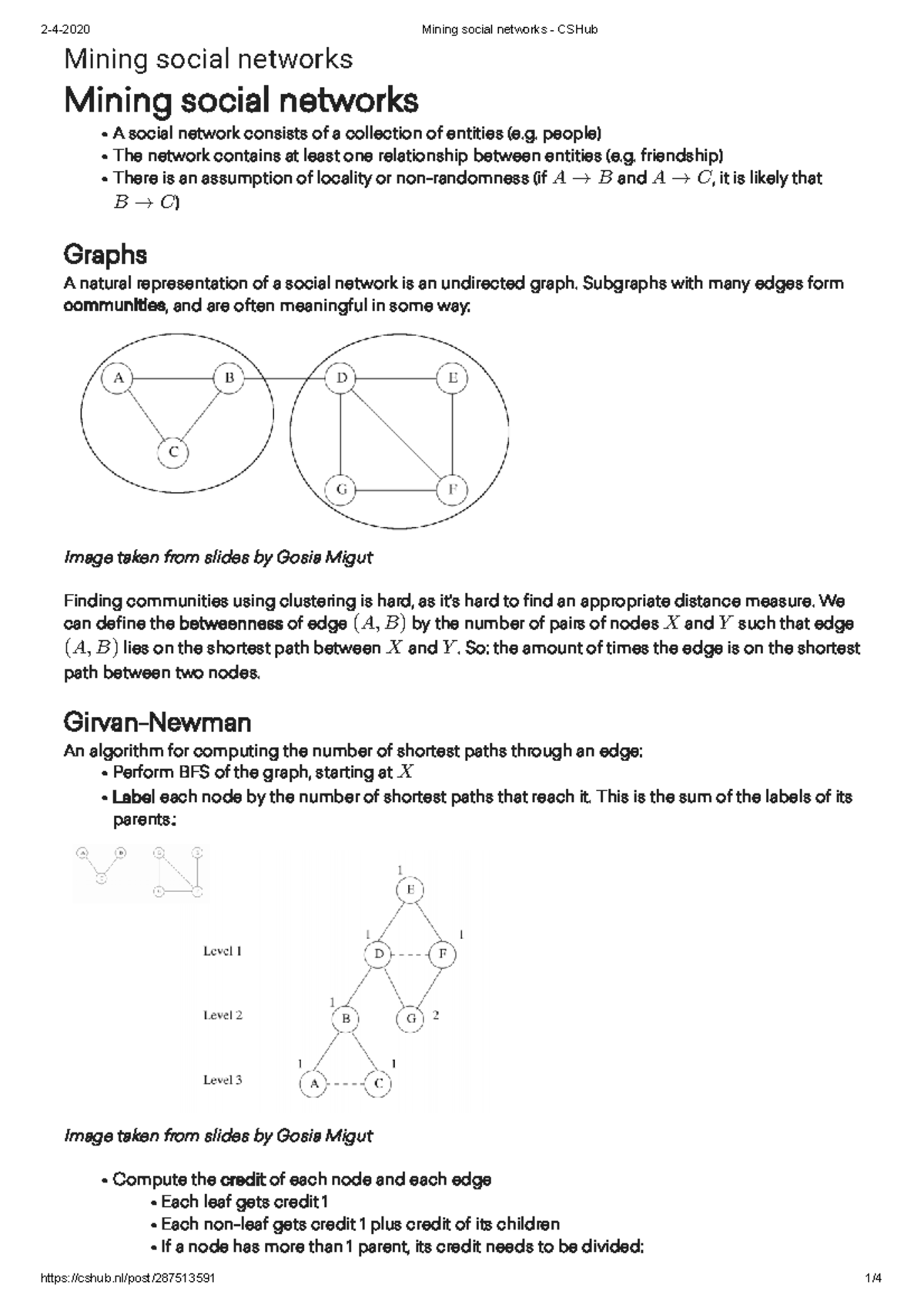 Mining social networks - CSHub - Mining social networks Mining social ...