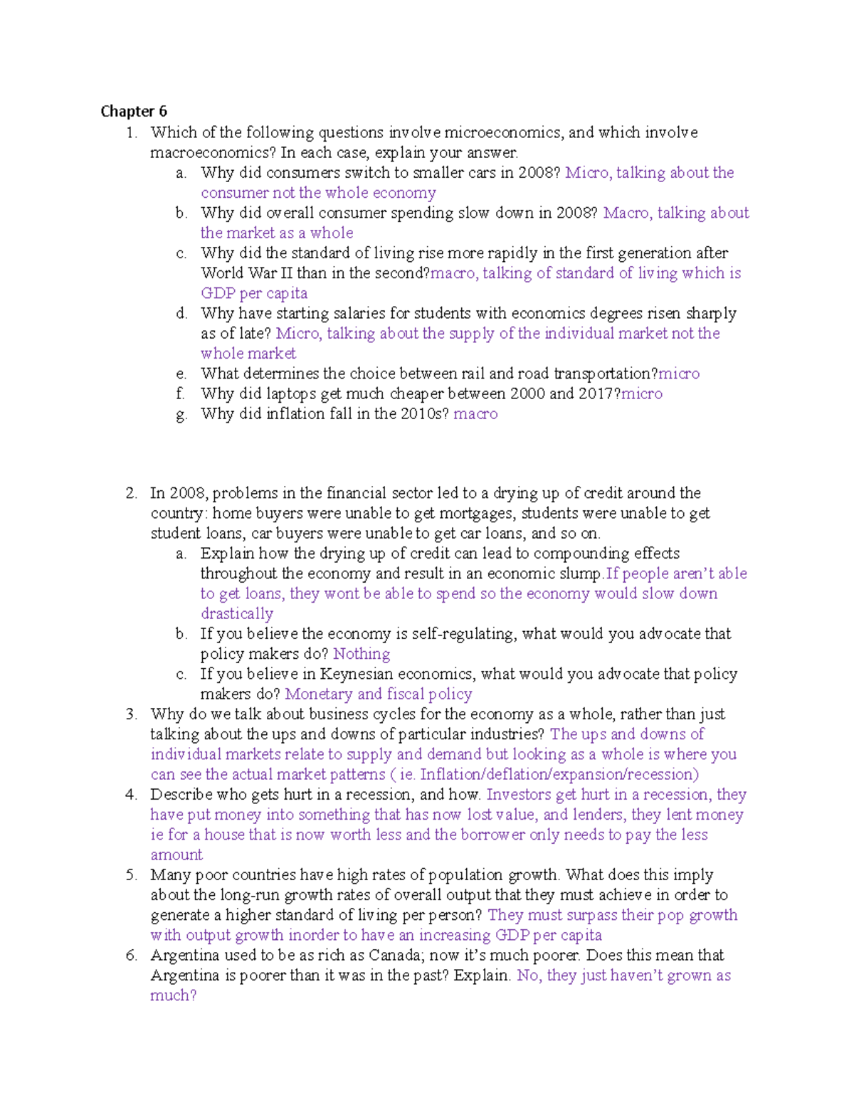 Mid term 1 check your understanding questions - Chapter 6 1. Which of ...