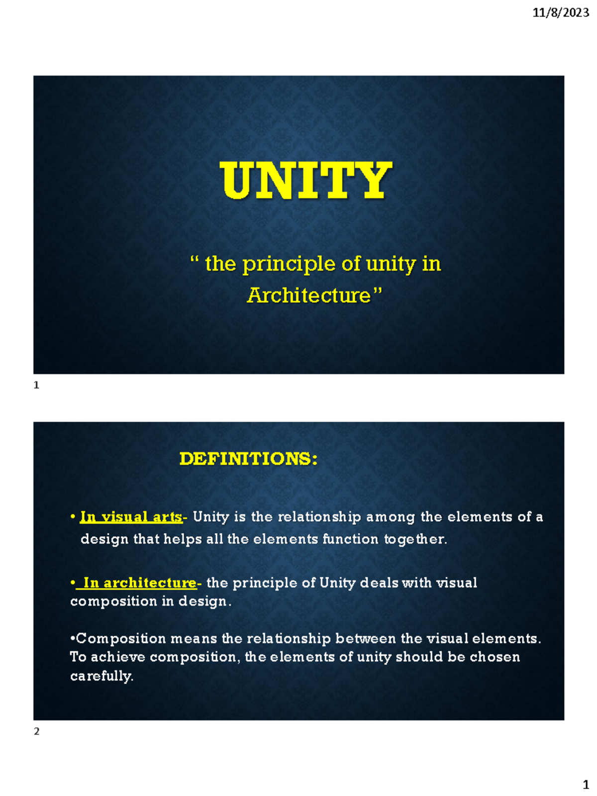 Unity f2009 334837 f2ac04be84201 a3de4a47 - UNITY “ the principle of ...