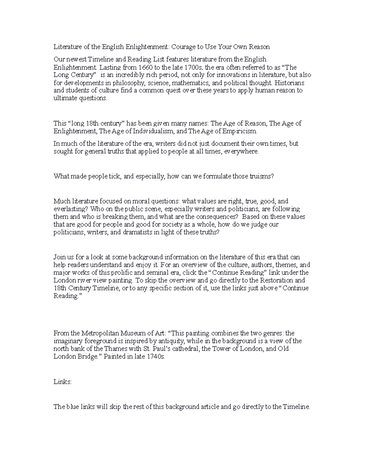 18th c - notes of bs English - Literature of the English Enlightenment ...