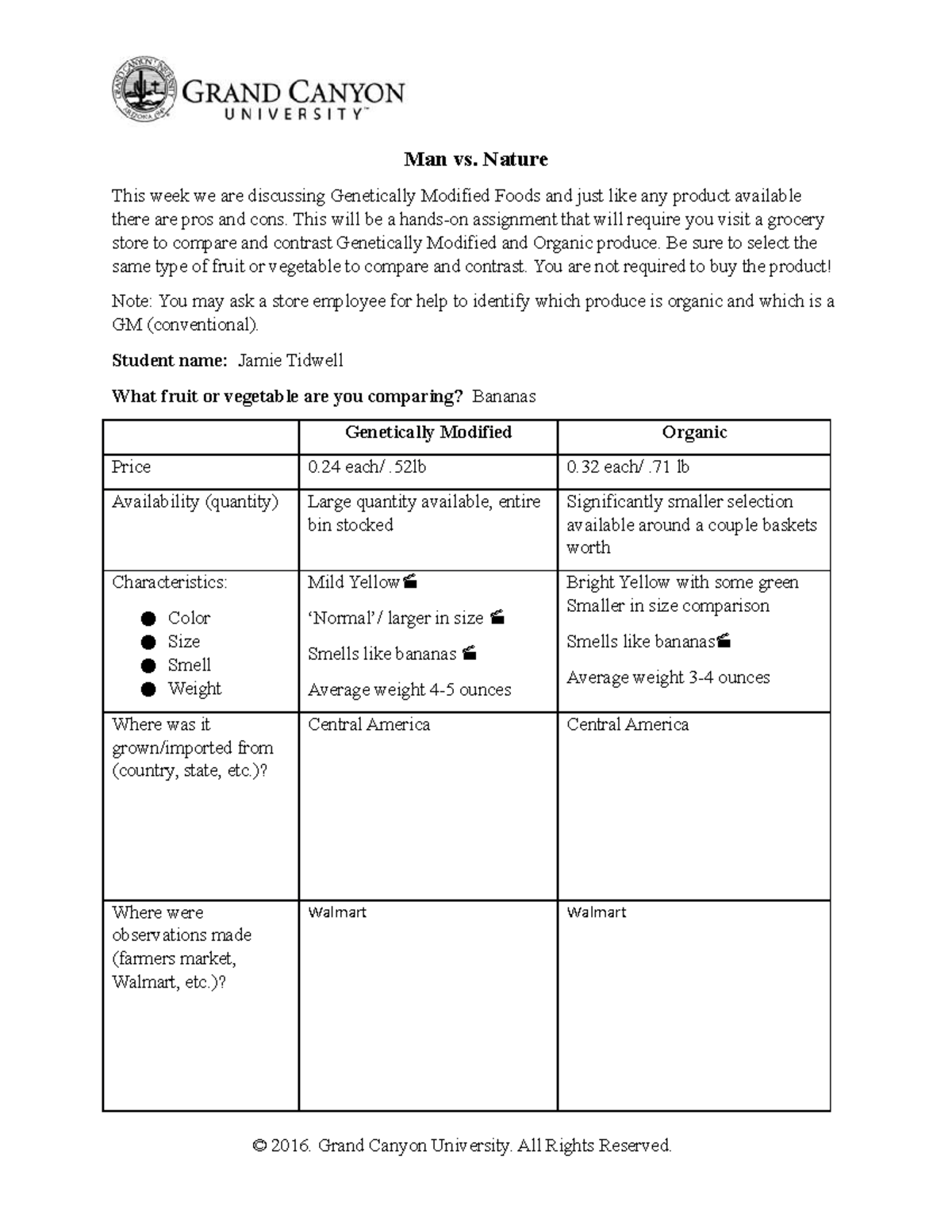 Manvs Nature Bio 220 - Man vs. Nature This week we are discussing ...