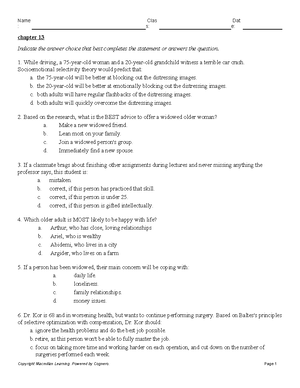 Chapter 1 - study guide - : s: e: chapter 1 Indicate the answer choice ...