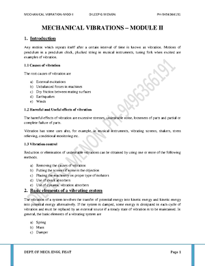 ED Module 1 - MODULE MODULE - II CONCEPT & DYNAMICS OF ELECTRIC DRIVE 1 ...