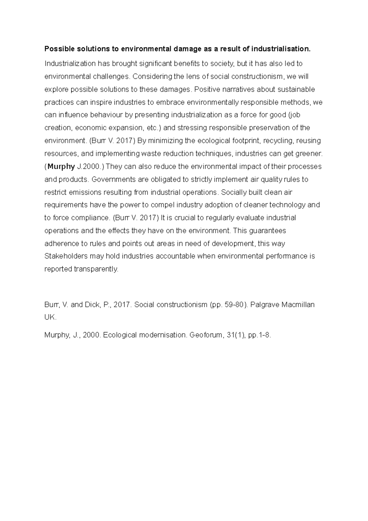 Ctionalism in industries Solutions (SOCY 211) - Possible solutions to ...