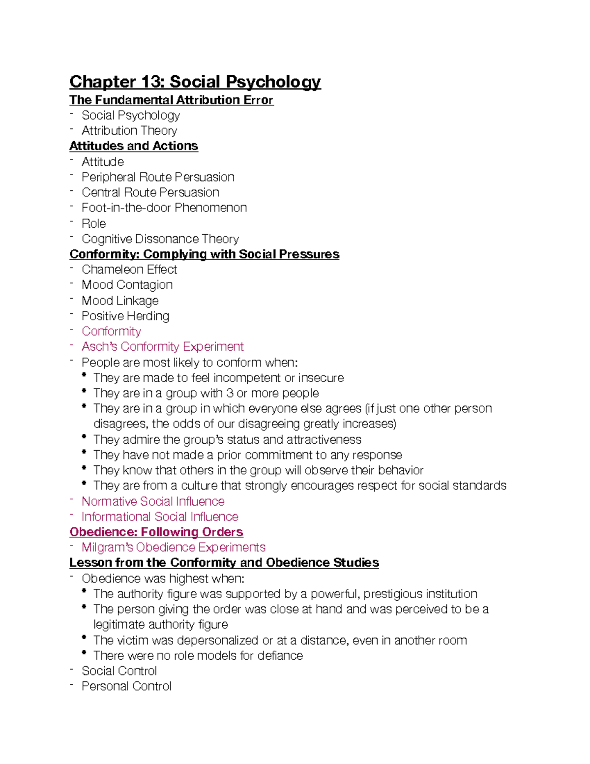 Psych Chapter 13 - Team taught - PSY 1305 - Chapter 13: Social ...