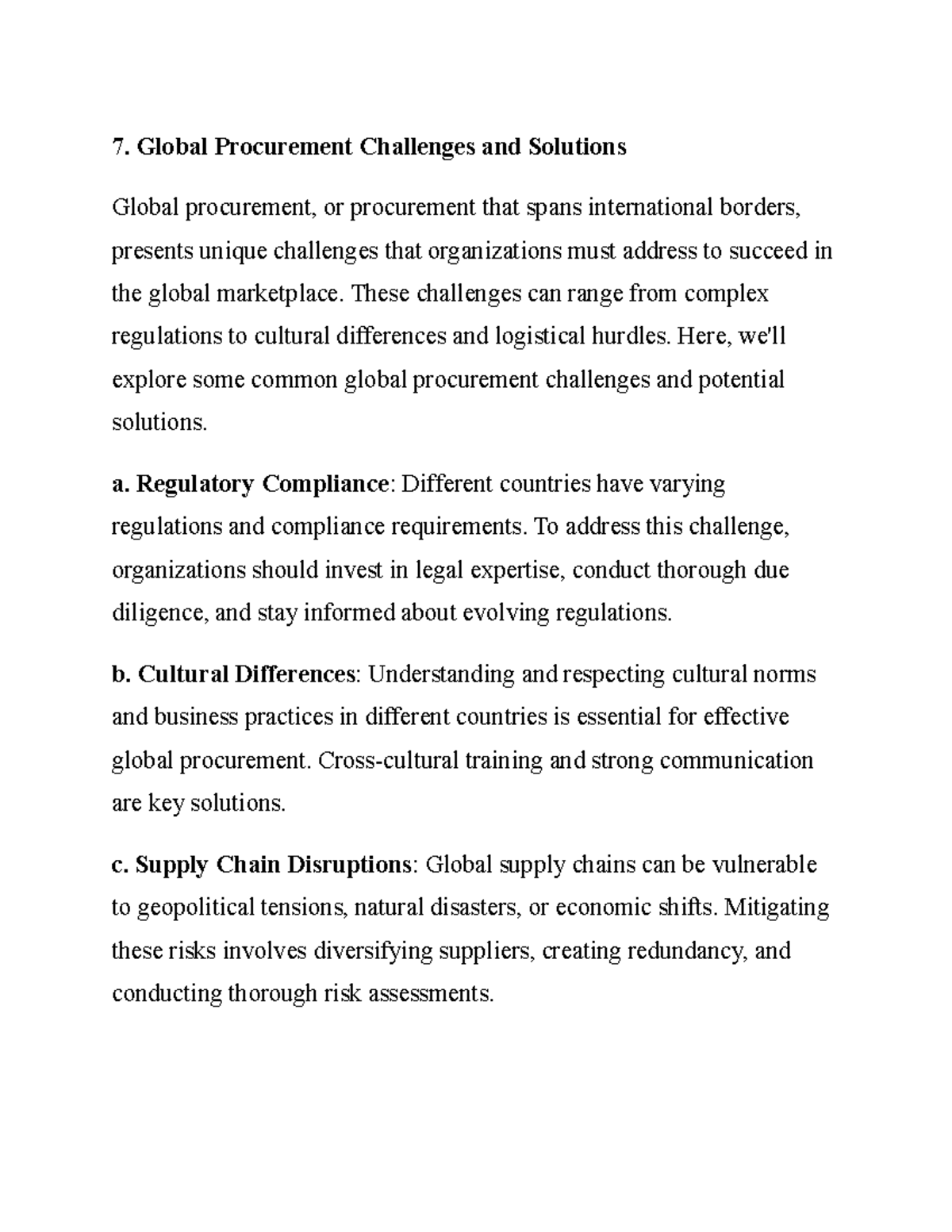 Global Procurement Challenges and Solutions - These challenges can ...