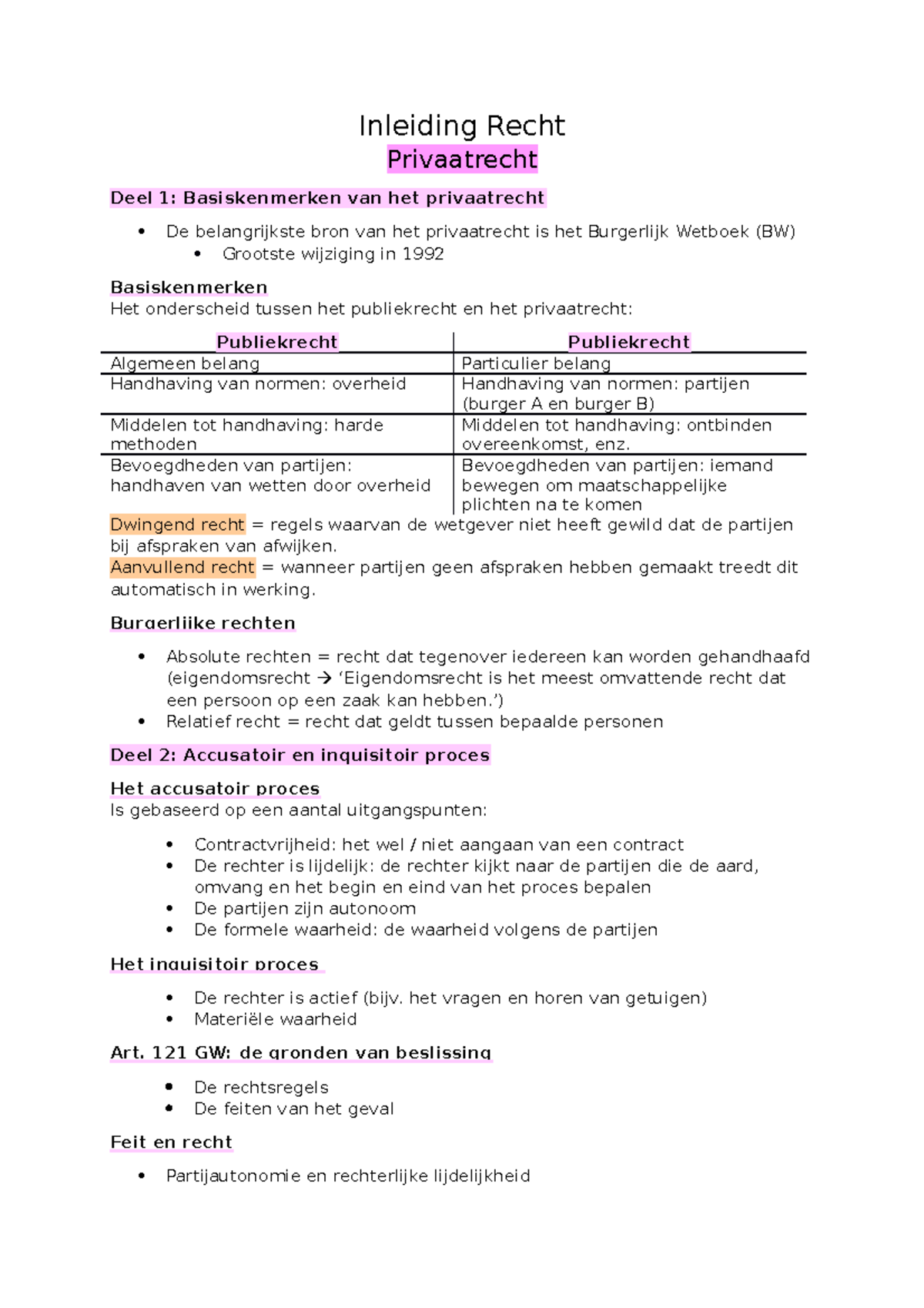 Inleiding recht Week 5 en 6 samenvatting - Studeersnel