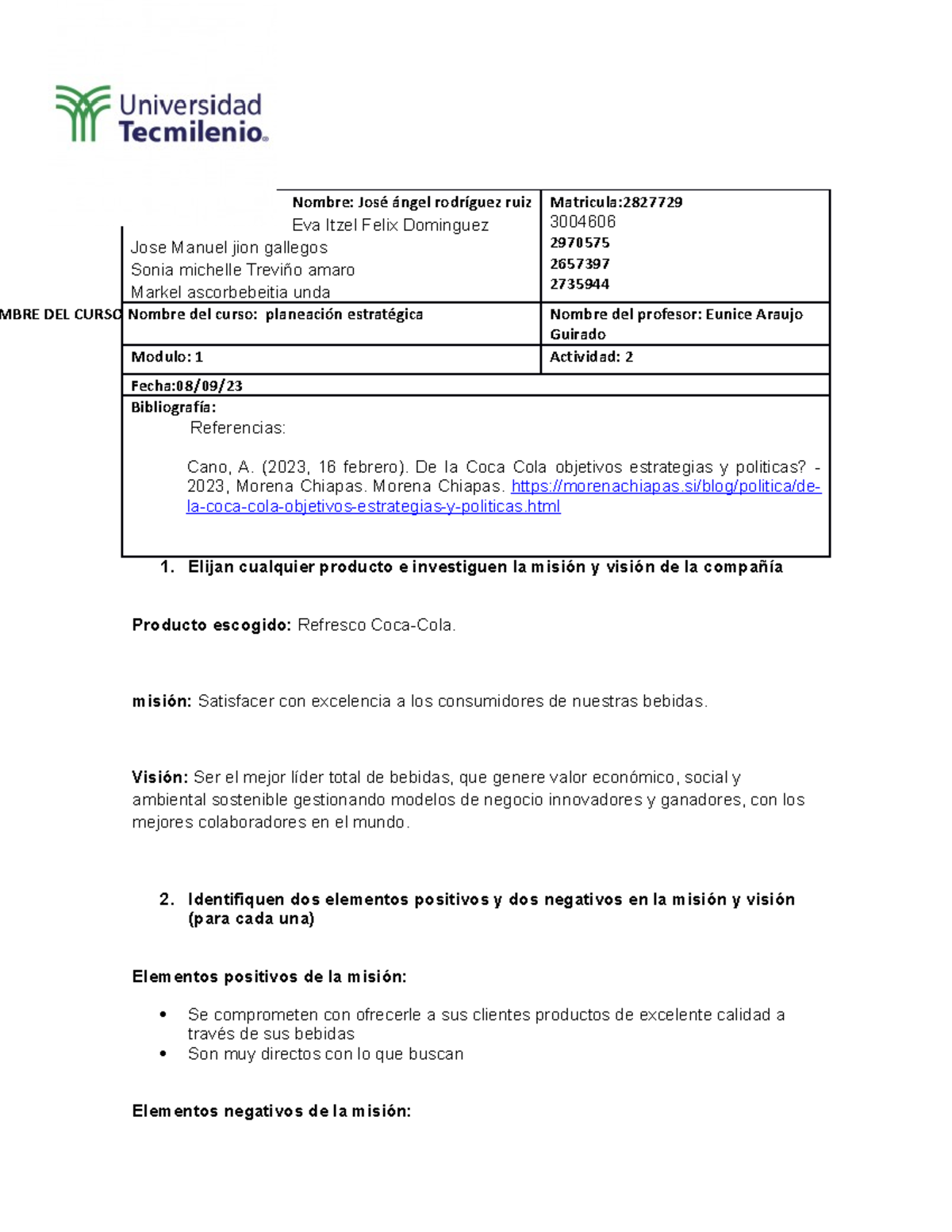 Acxt 4 planeacion - act 4 - Nombre: José ángel rodríguez ruiz Eva Itzel ...