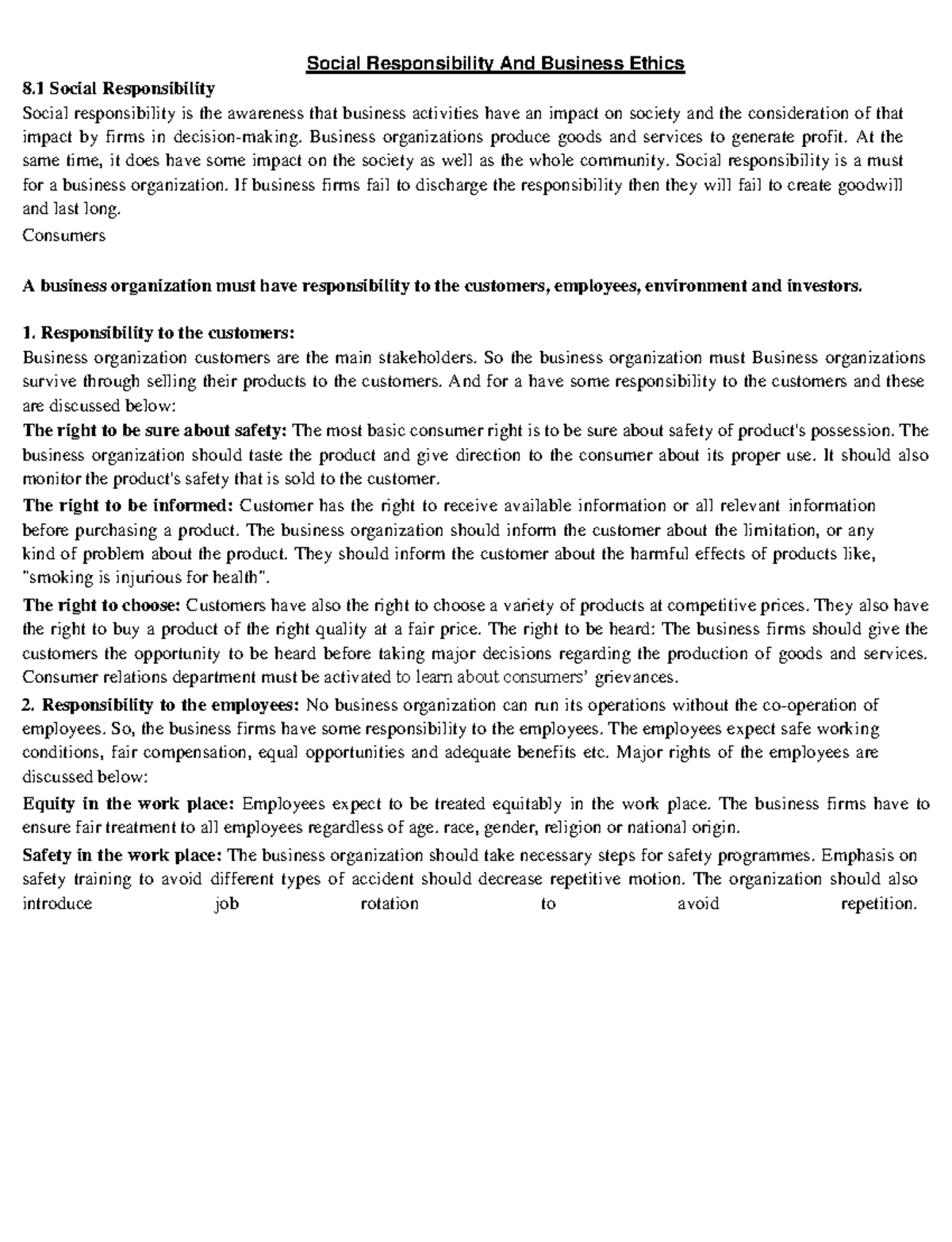 Group 4 - mkt - Social Responsibility And Business Ethics 8 Social ...