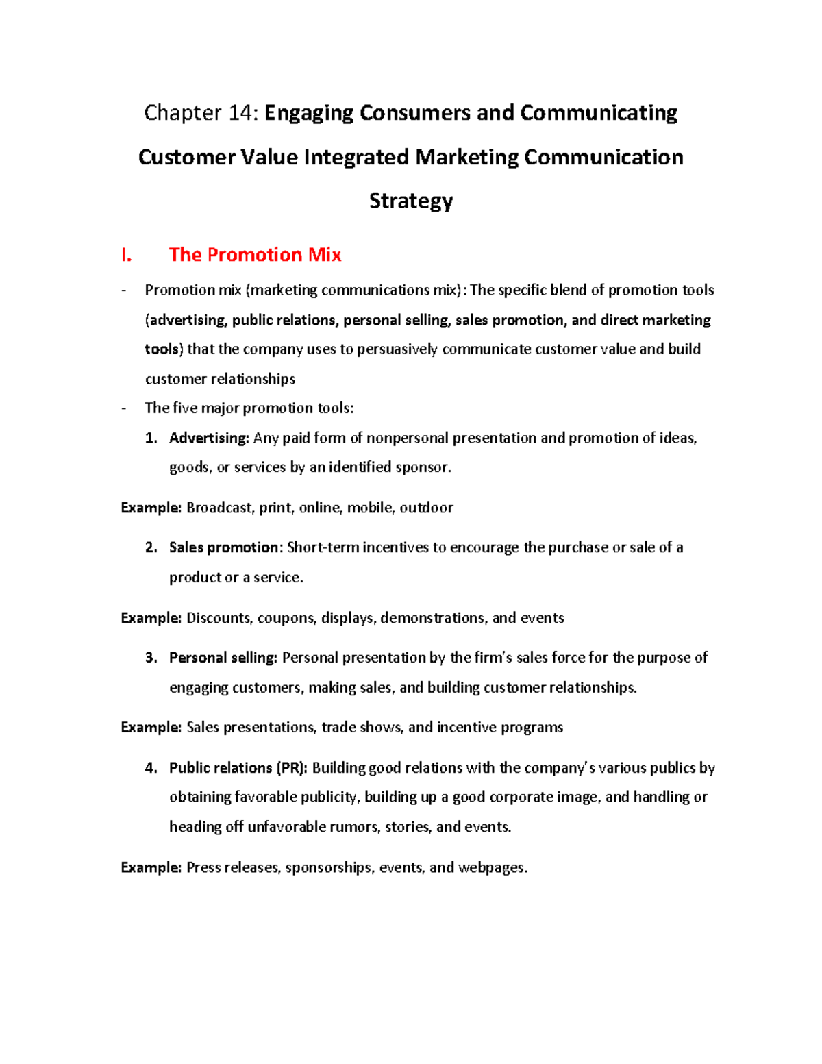 Chapter 14 - Chapter 14: Engaging Consumers and Communicating Customer ...