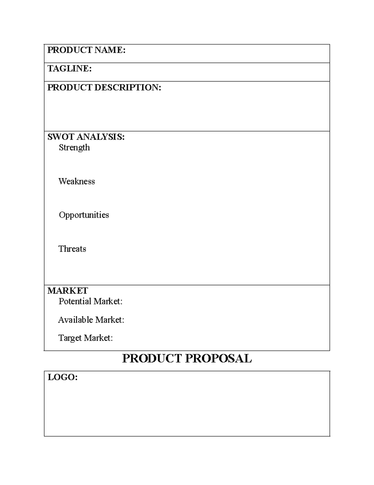 Product- Proposal- Template - Engineering - PRODUCT NAME: TAGLINE ...
