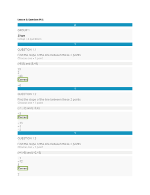 Lesson 3 exercise 2 - Lesson 3: Exercises Pt 2 17 GROUP 1 Graphing ...