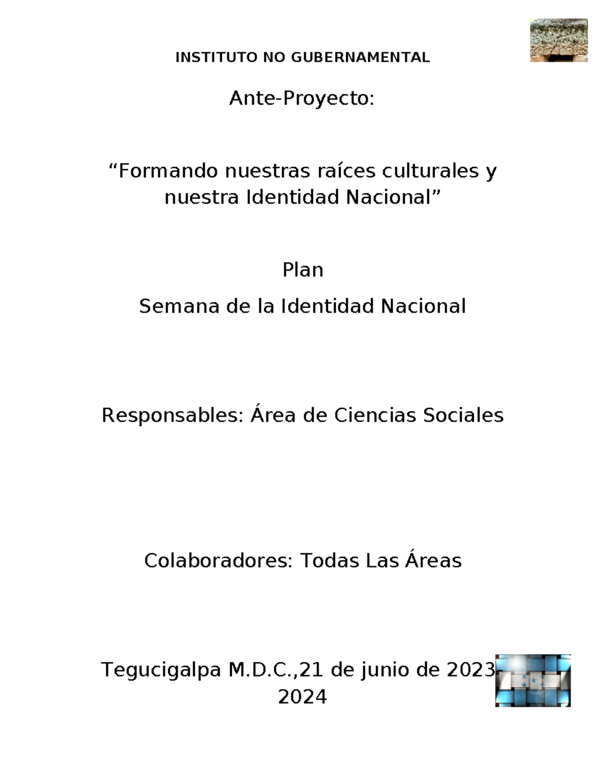 Proyecto Identidad Nacional 2024 - INSTITUTO NO GUBERNAMENTAL Ante ...