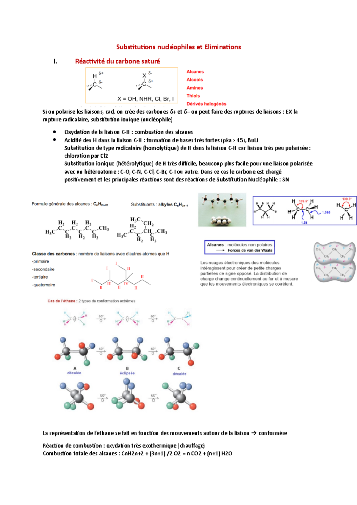 Substitutions nucléophiles et Eliminations - cours 2 - Substitutions ...