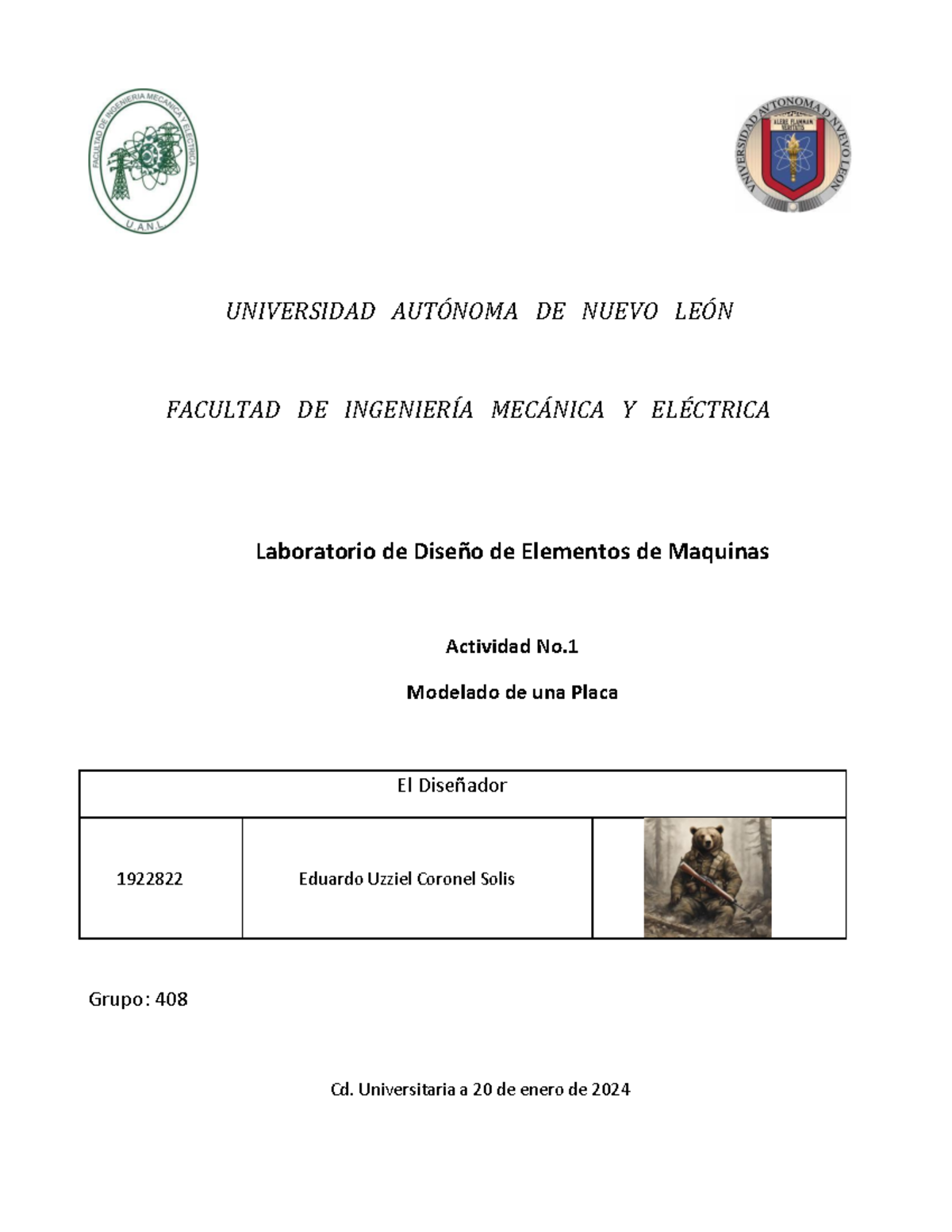Actividad No - Fkbk - UNIVERSIDAD AUTÓNOMA DE NUEVO LEÓN FACULTAD DE ...