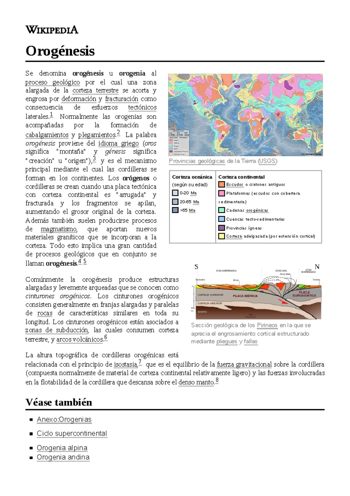 Orogénesis - Corteza oceánica (según su edad) 0-20 Ma 20-65 Ma >65 Ma Corteza continental ...