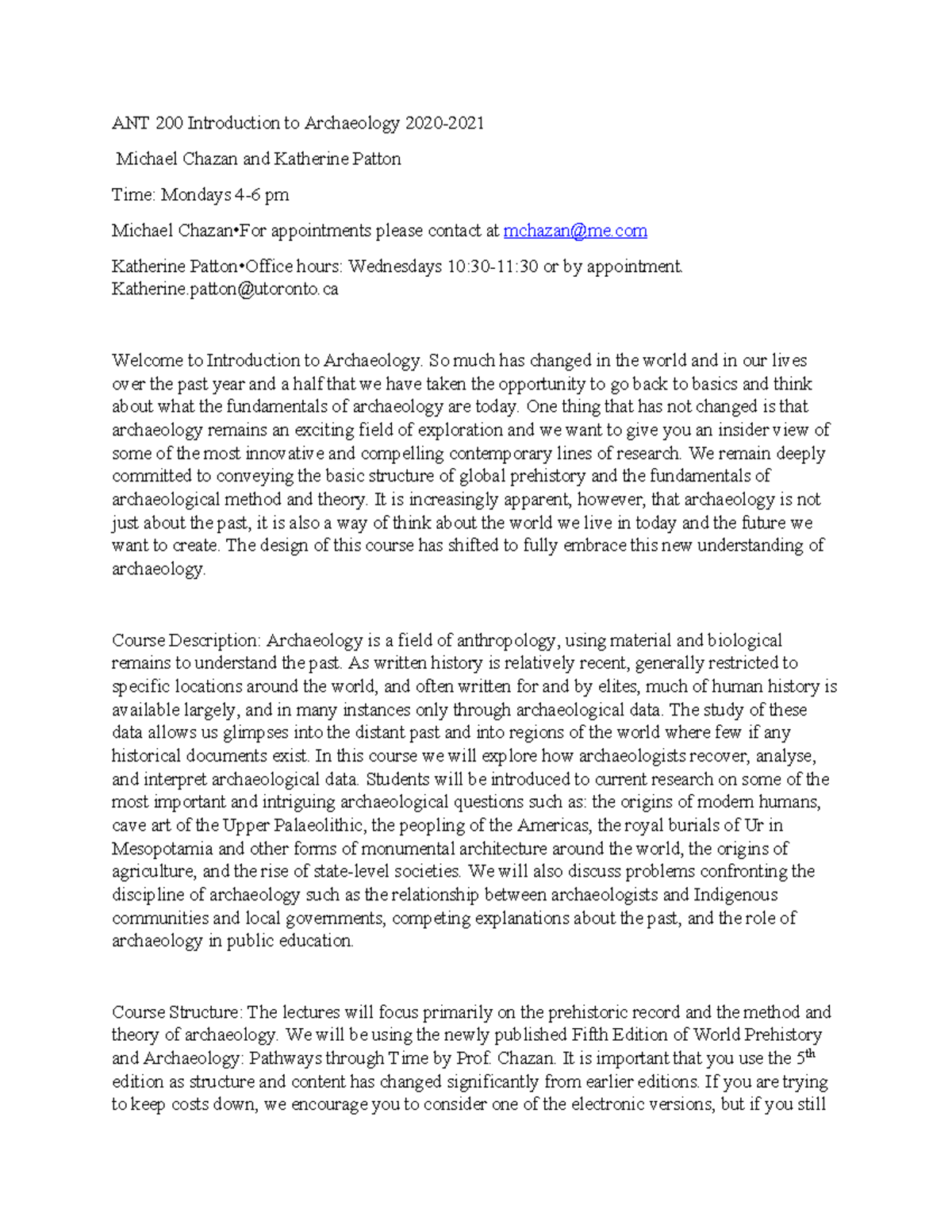 Syllabus ANT 200 21-22 amnded Sept 29-1 - ANT 200 Introduction to ...