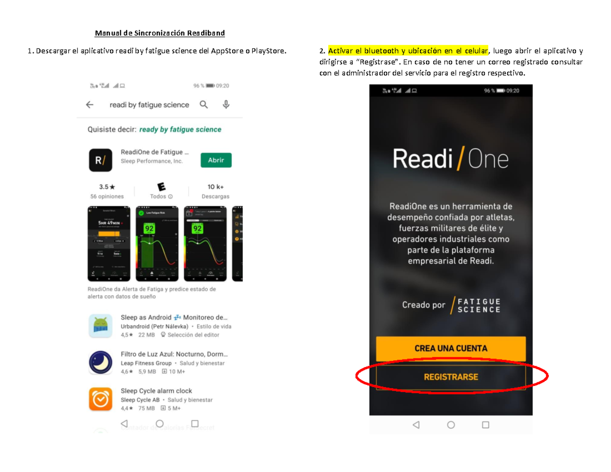Manual de Sincronización Readiband - Manual de Sincronización Readiband ...