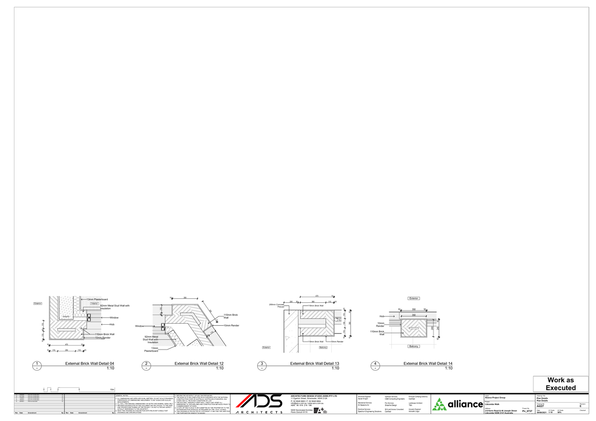 External Walls - plan detail drawings for building design project 2 ...