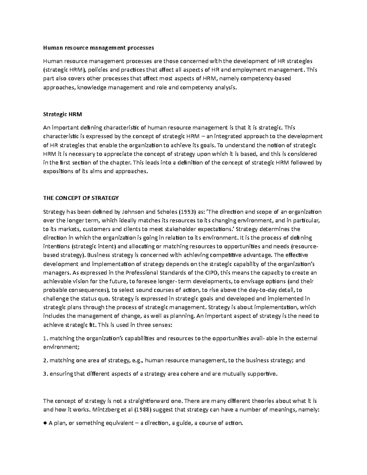 Human resource management processes - This part also covers other ...