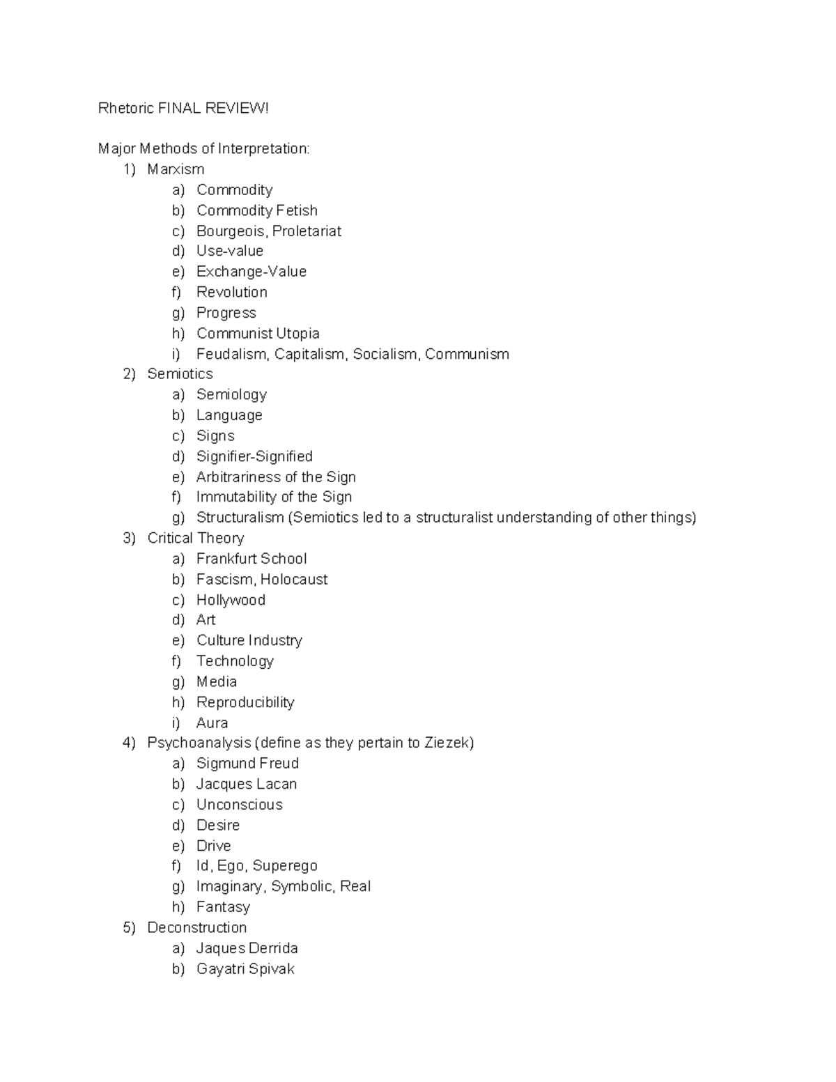 Fall19 Rhetoric 20 Study Guide - Rhetoric FINAL REVIEW! Major Methods ...