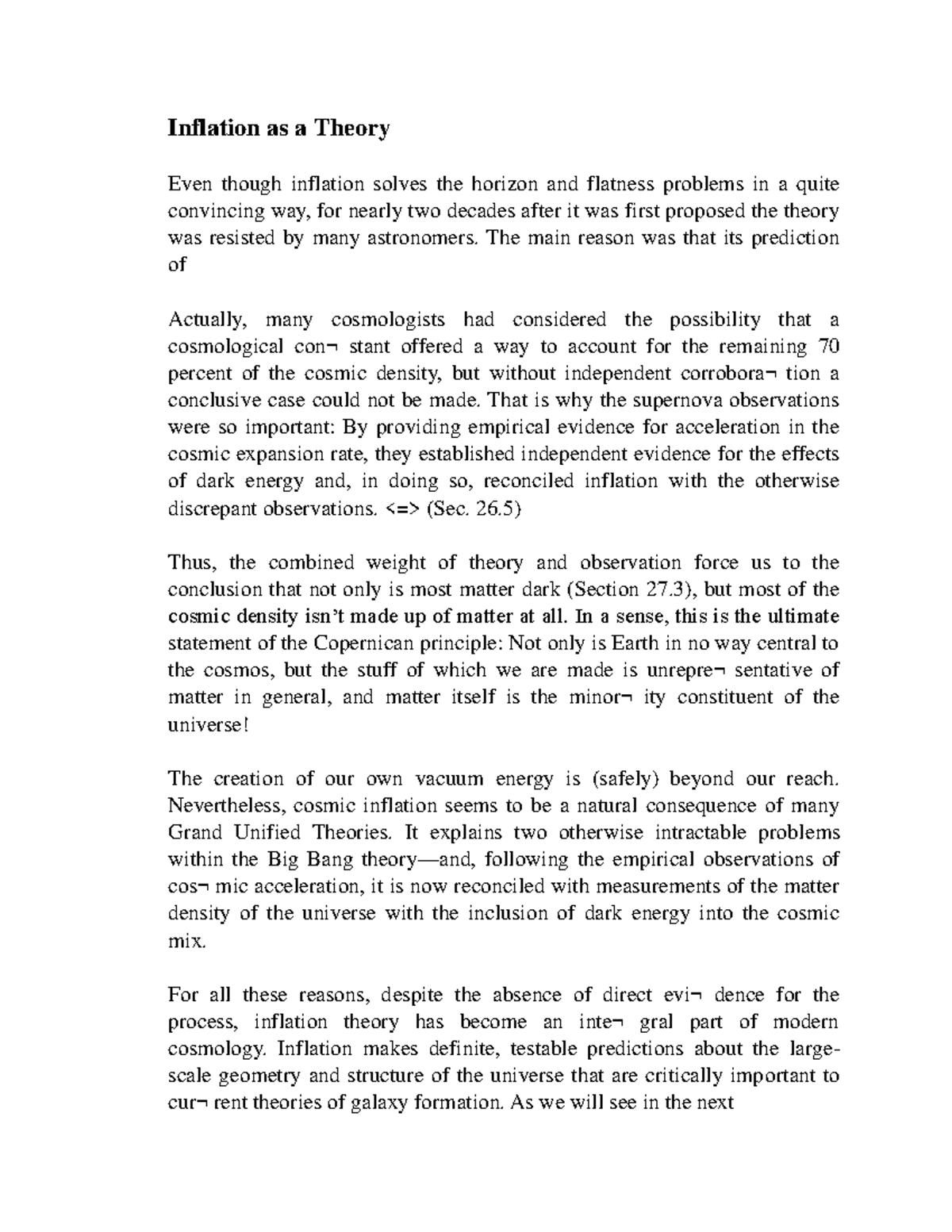 Inflation as a Theory - Inflation as a Theory Even though inflation ...