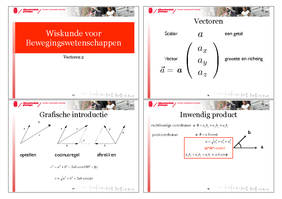 Colleges wiskunde HC 8 - slides - Wiskunde voor Bewegingswetenschappen ...