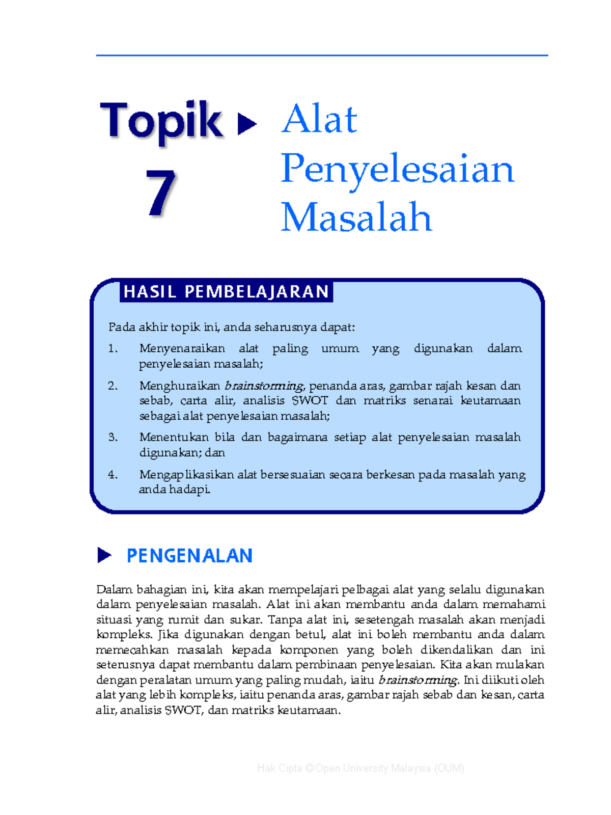 11 SBFS1103 T7 - Lecture notes - PENGENALAN Dalam bahagian ini, kita ...