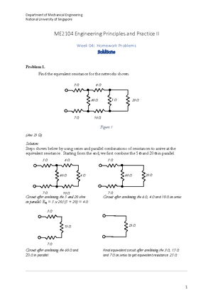 Cheatsheet - Summary Engineering Principles and Practice II - ME2104 Engineering Principles and ...