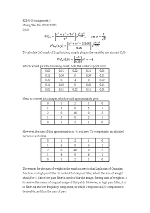 Computer Vision And Pattern Recognition - EIE4100 - PolyU - Studocu
