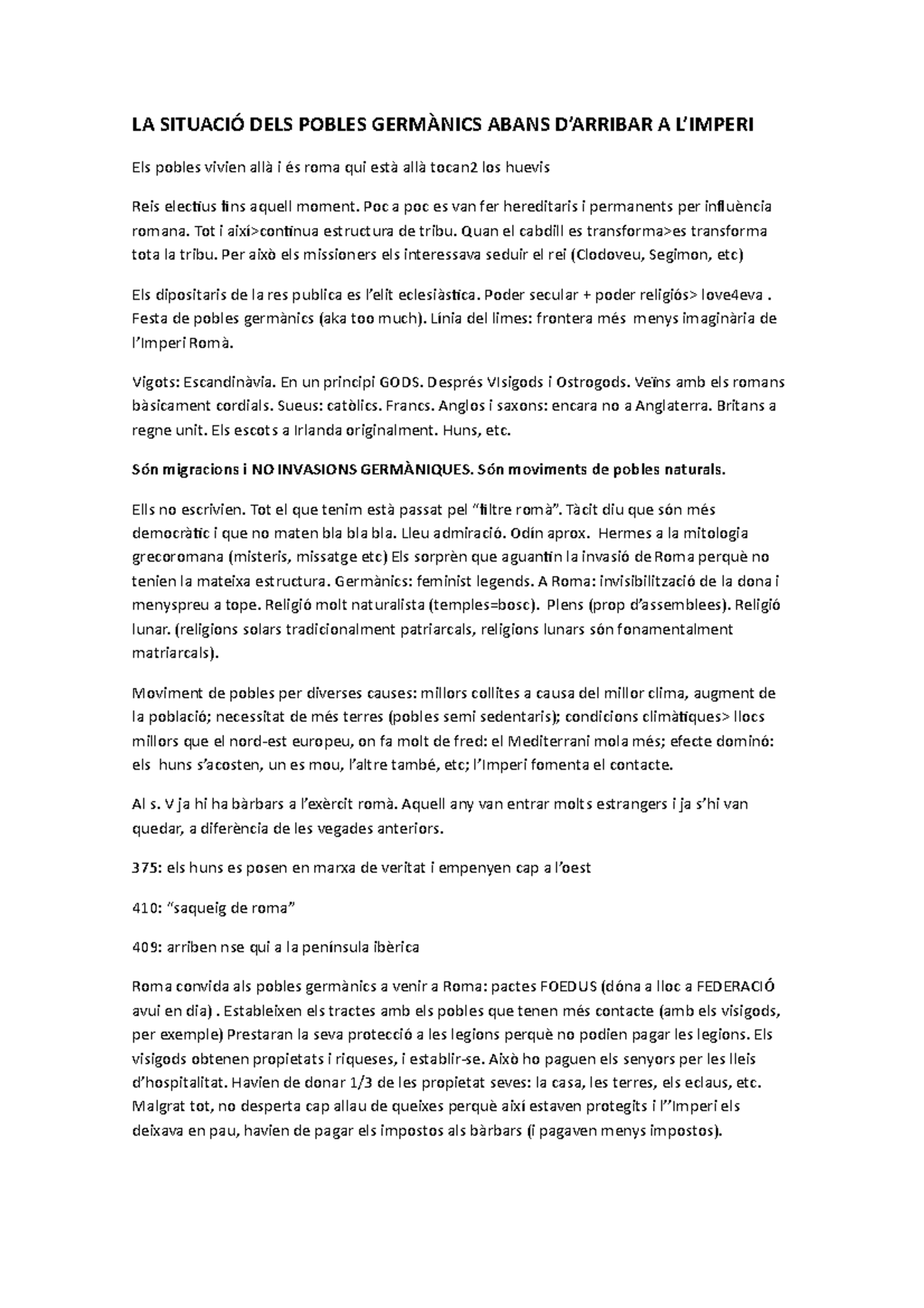 Histo medieval - LA SITUACIÓ DELS POBLES GERMÀNICS ABANS D’ARRIBAR A L ...