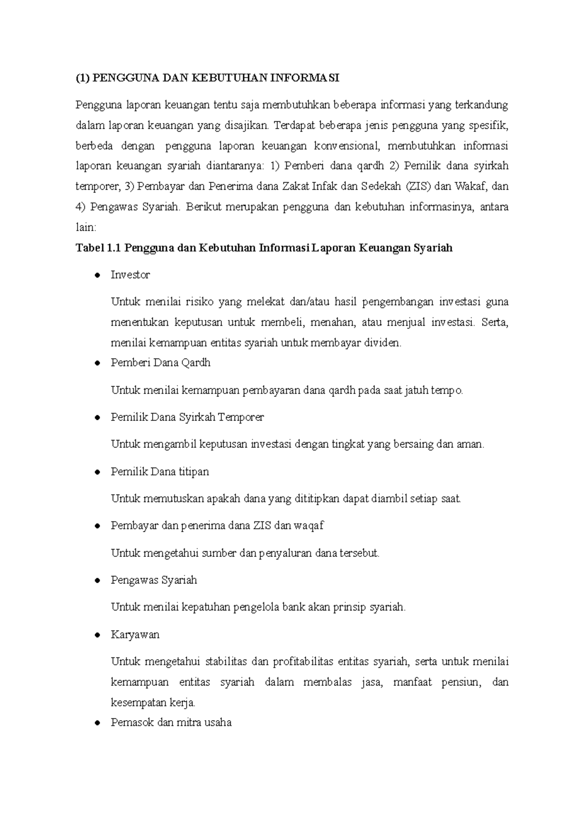 2. Pengguna DAN Kebutuhan Informasi - (1) PENGGUNA DAN KEBUTUHAN ...