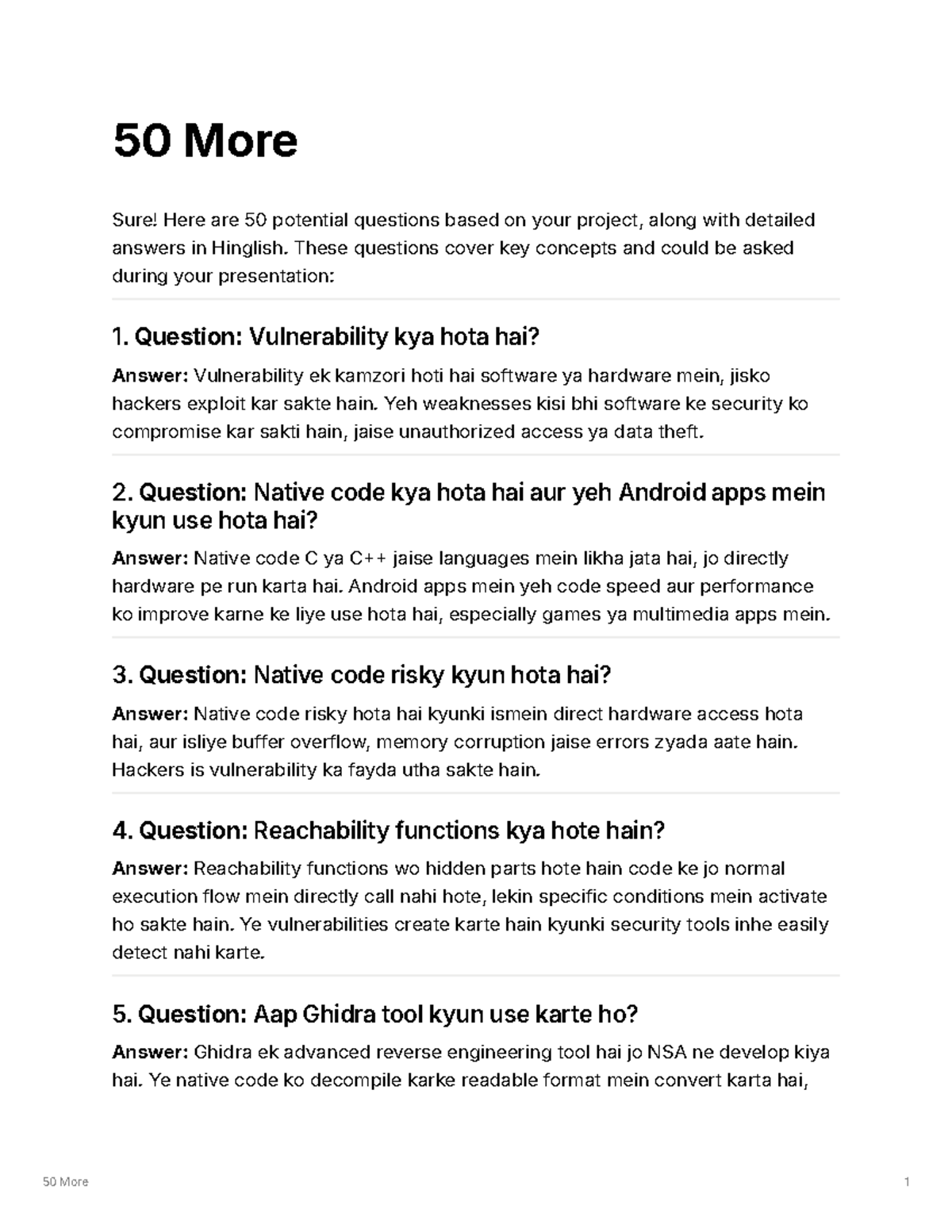 50 More - Best questions - 50 More Sure! Here are 50 potential ...