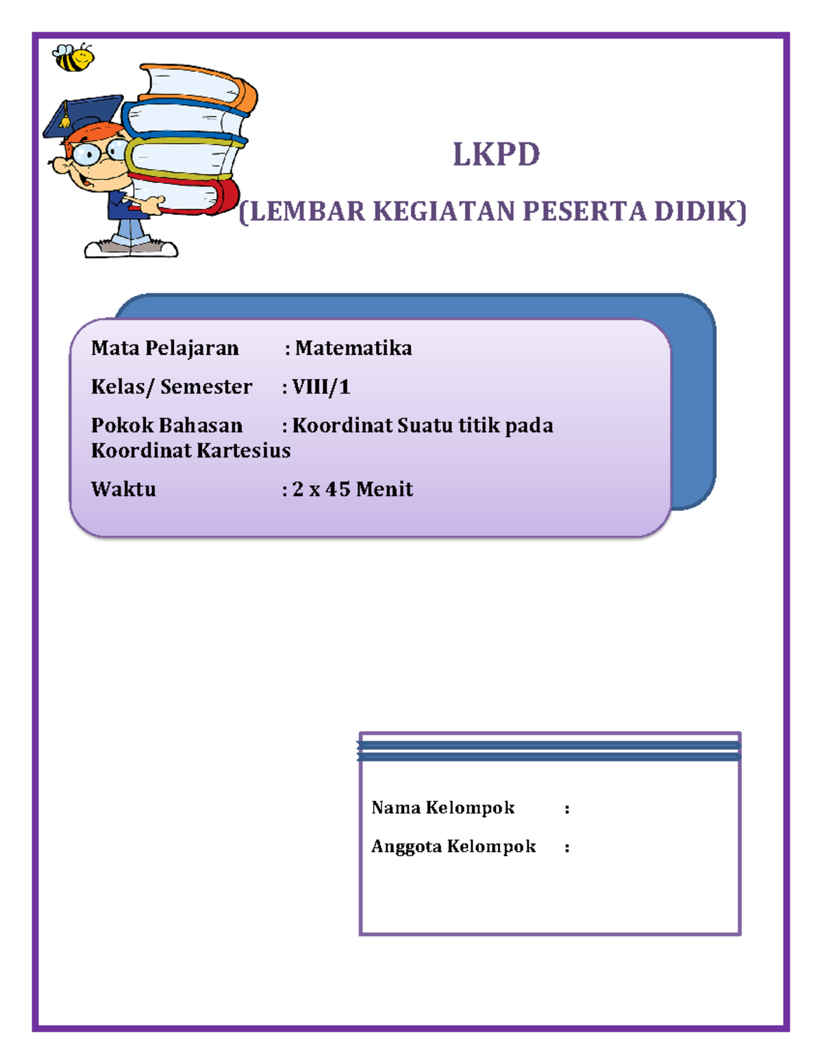 LKPD Koordinat Suatu titik pada Koordinat Kartesius Icha Purba - LKPD ...