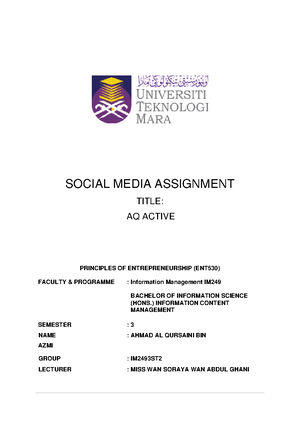 Group Final IMS457 - Multimedia for Information Professionals - UiTM ...
